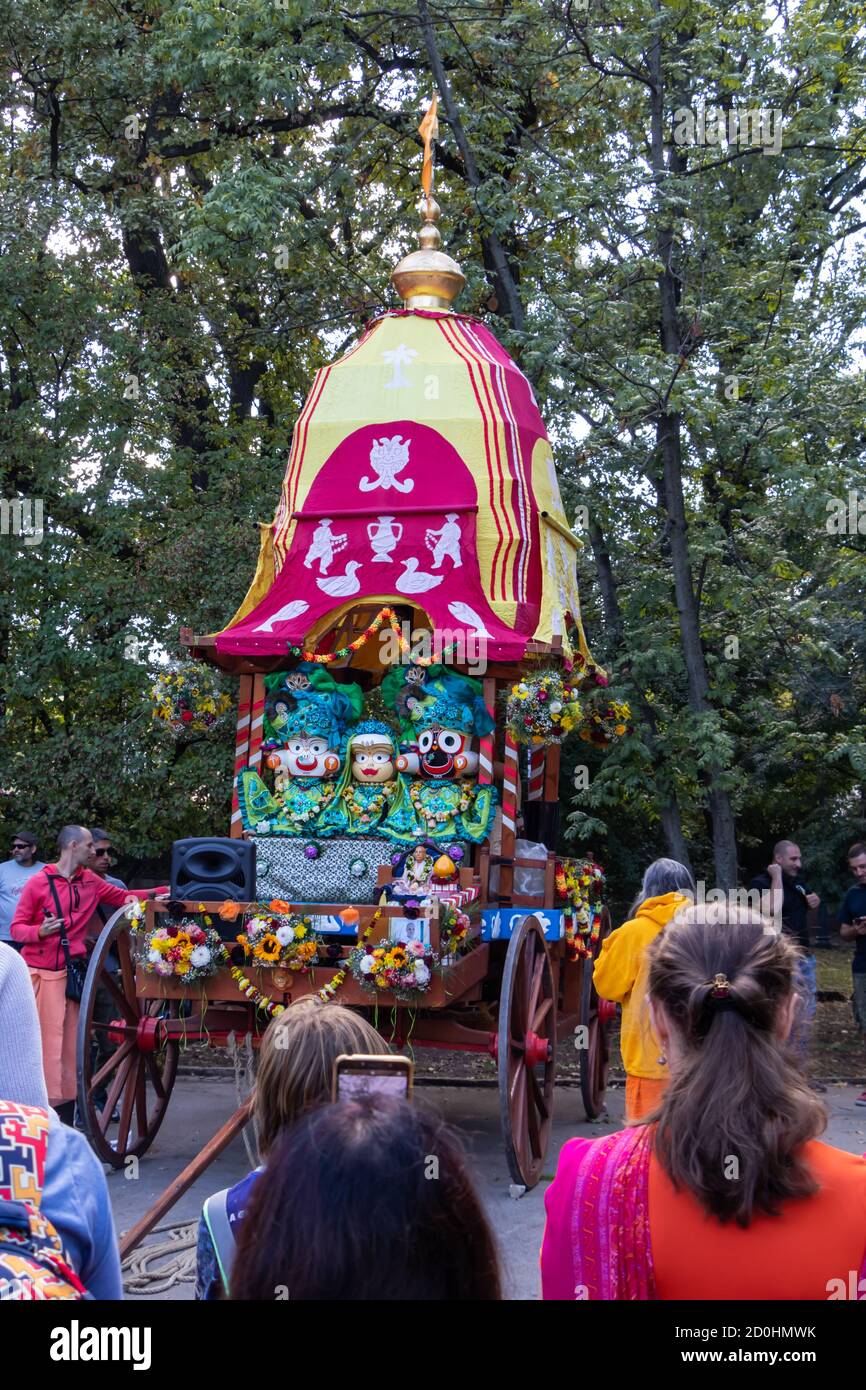 Sofia, Bulgaria - 27 September, 2020: Hare Krishna (Ratha Yatra) in the ...