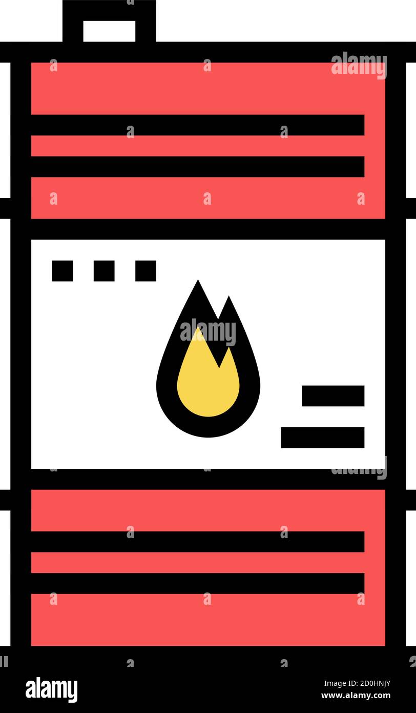 fuel barrel color icon vector flat illustration Stock Vector Image ...