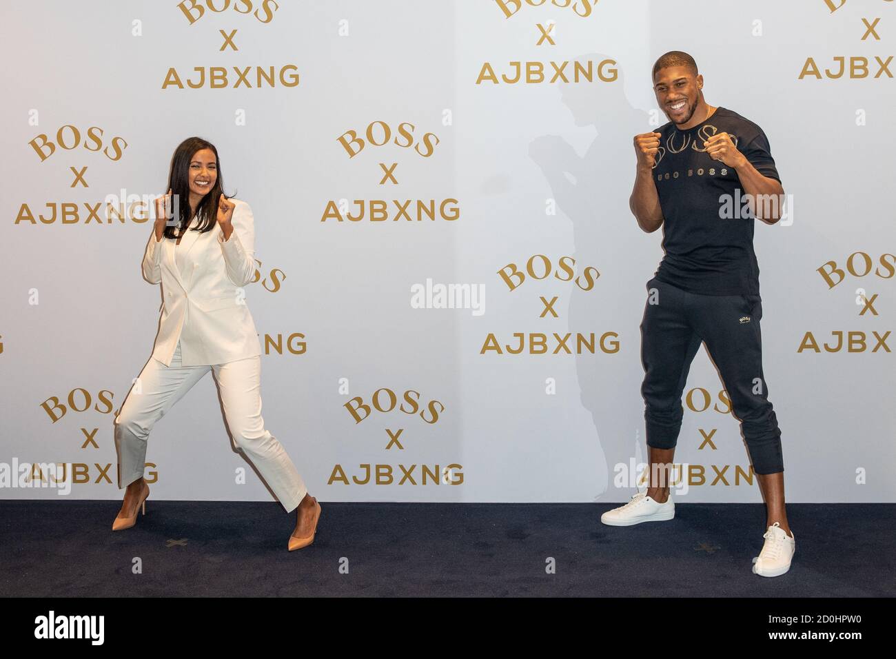 Maya Jama at BOSS capsule collection photocall with Anthony Joshua ...