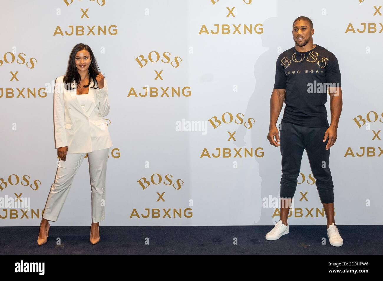 Maya Jama at BOSS capsule collection photocall with Anthony Joshua ...
