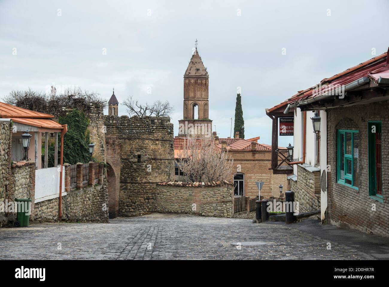 SIGNAGI / GEORGIA - APRIL 1, 2018: View of traditional old church in ...