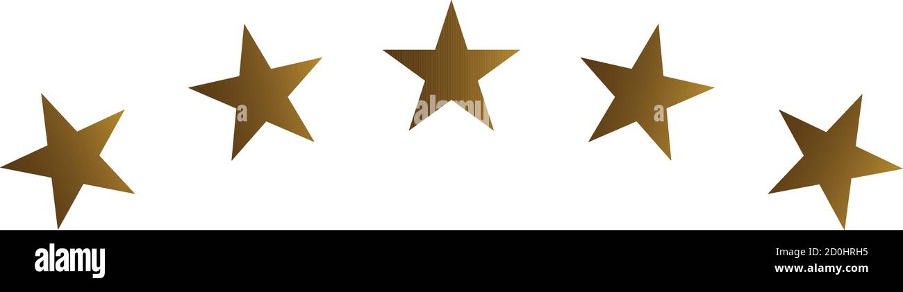 Gold Star flat icon, star rate, ranking, review star one to five stars ...