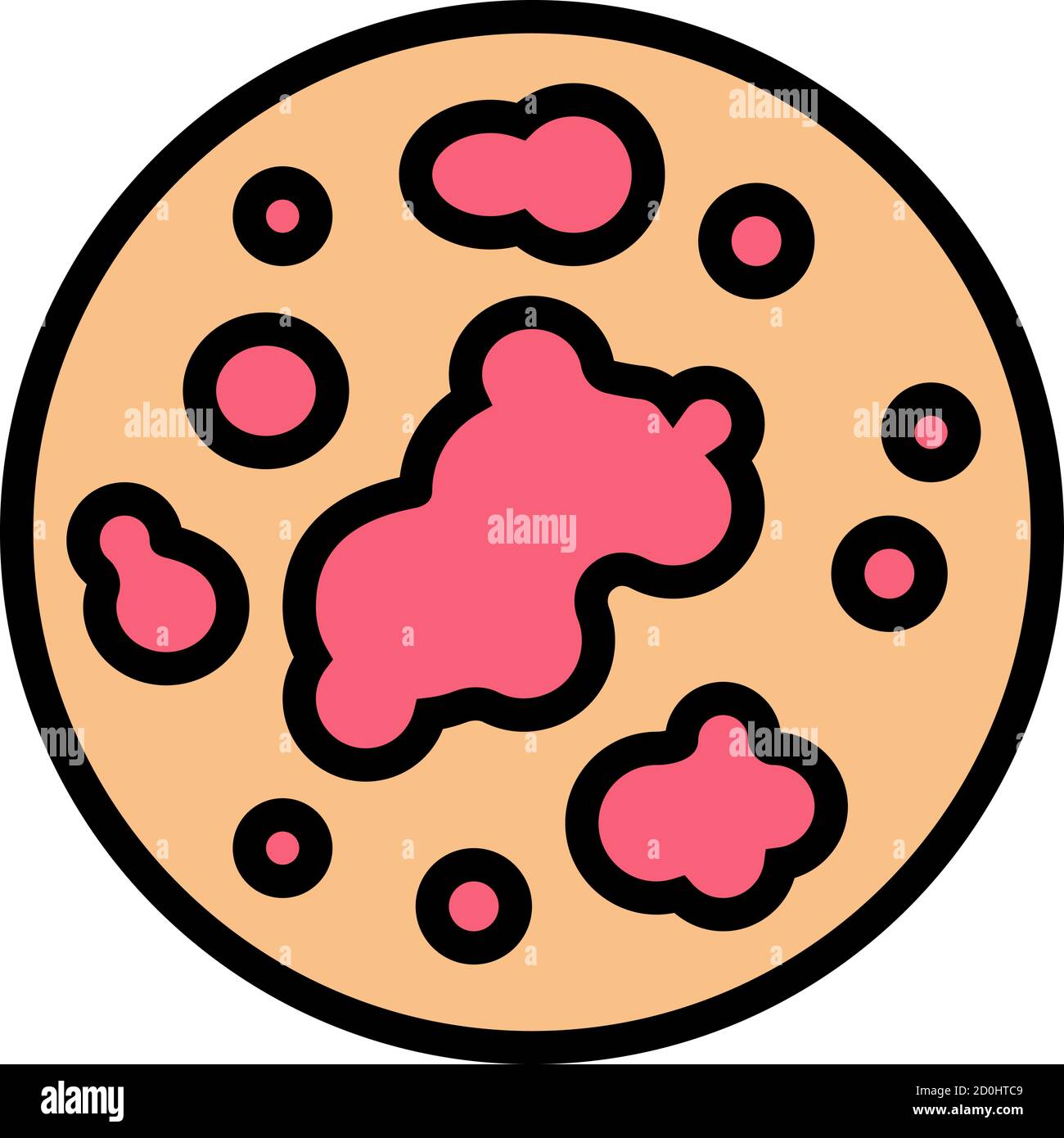 urticaria skin disease color icon vector illustration Stock Vector ...