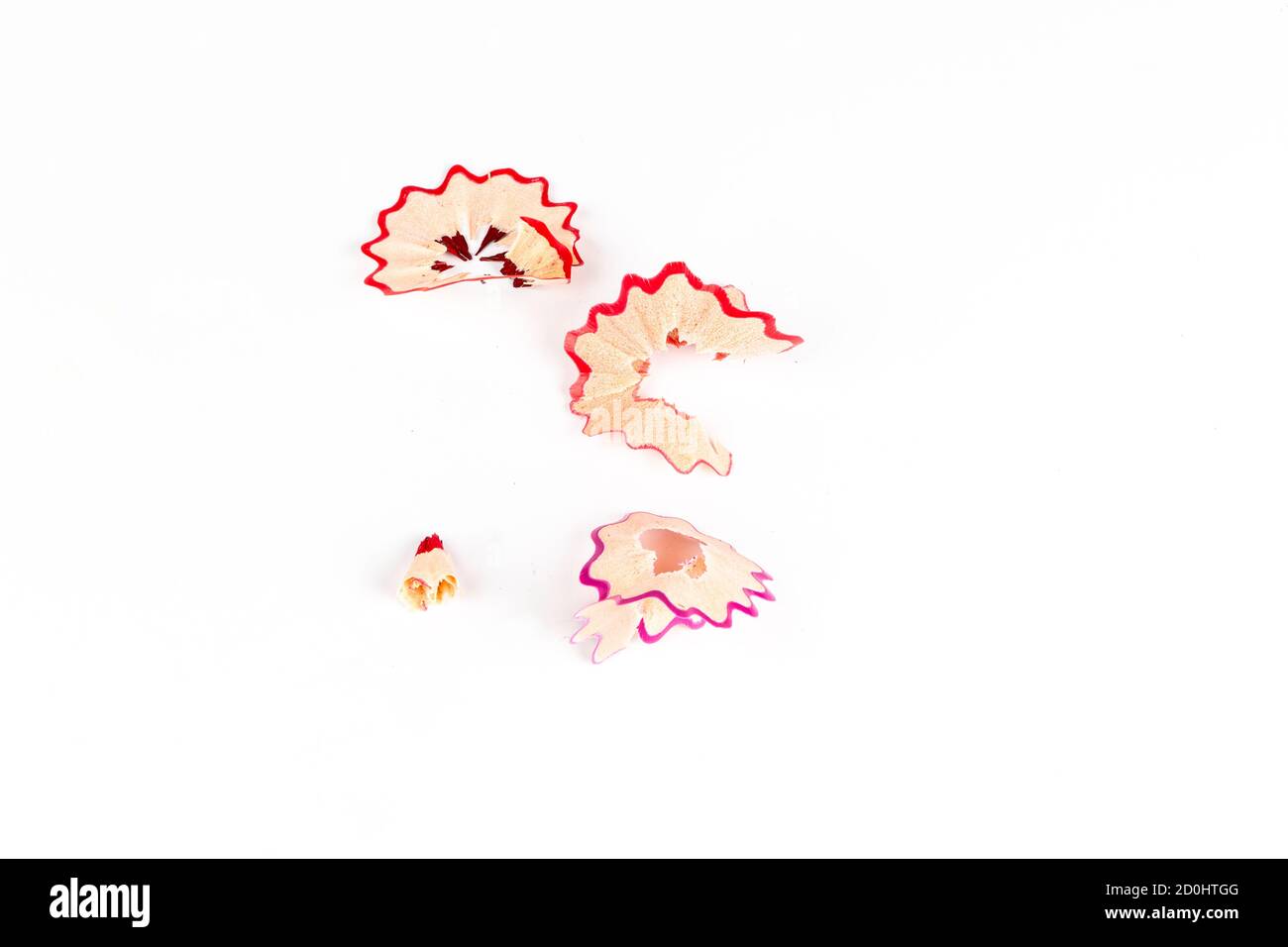 Concept art- Peeling pencil sharpener on white background Stock Photo ...