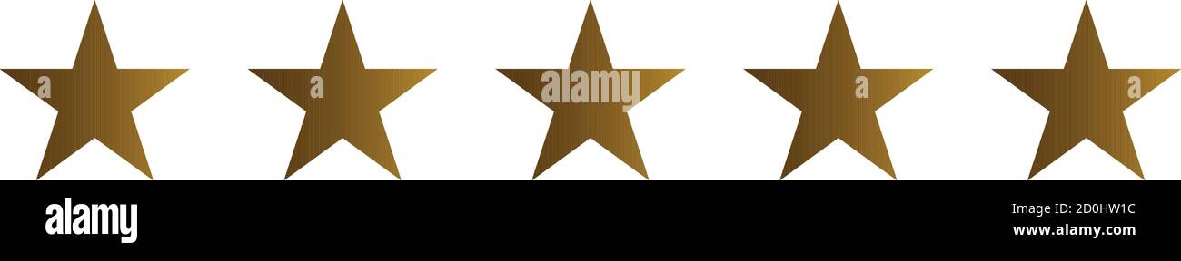 Gold Star flat icon, star rate, ranking, review star one to five stars ...