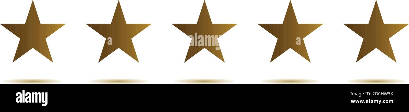 Gold Star flat icon, star rate, ranking, review star one to five stars ...