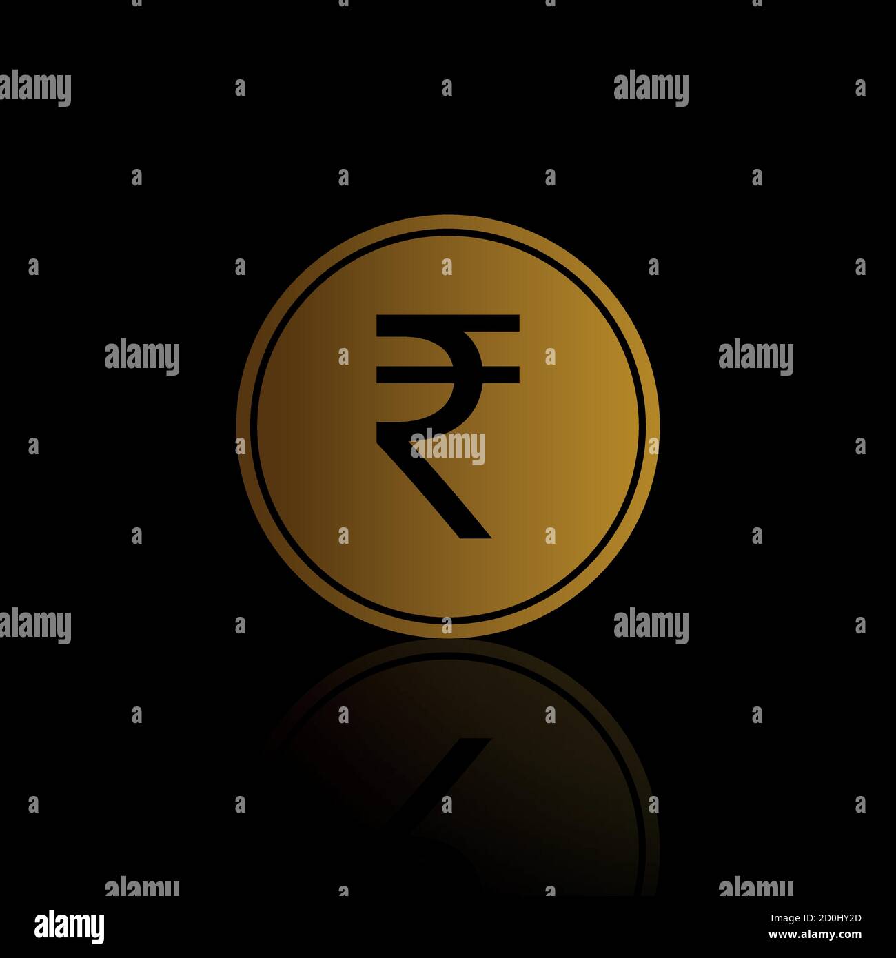 Gold rupee coin isolated icon, logo Stock Vector Image & Art - Alamy