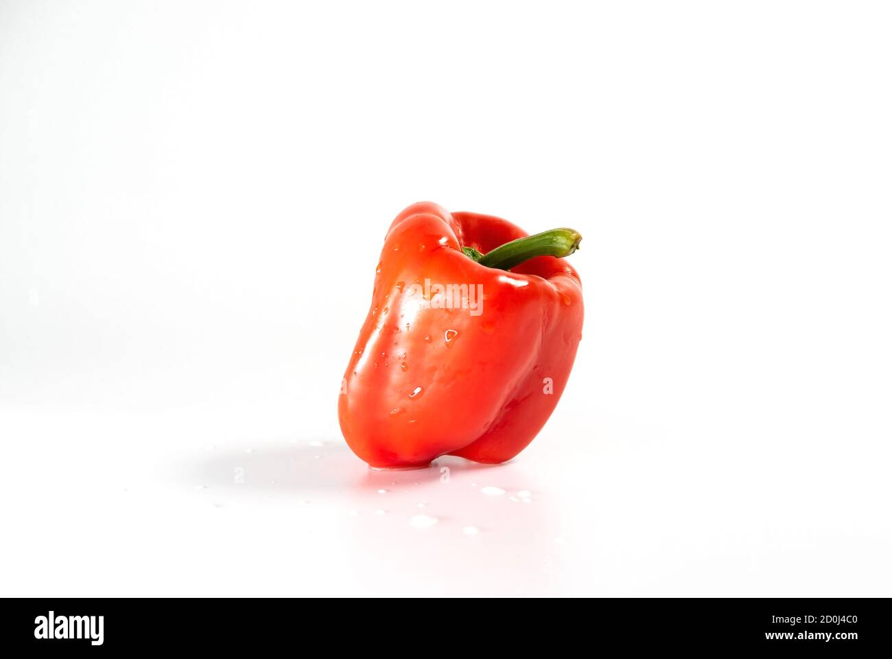 large fresh paprika red color isolated on white background Stock Photo ...