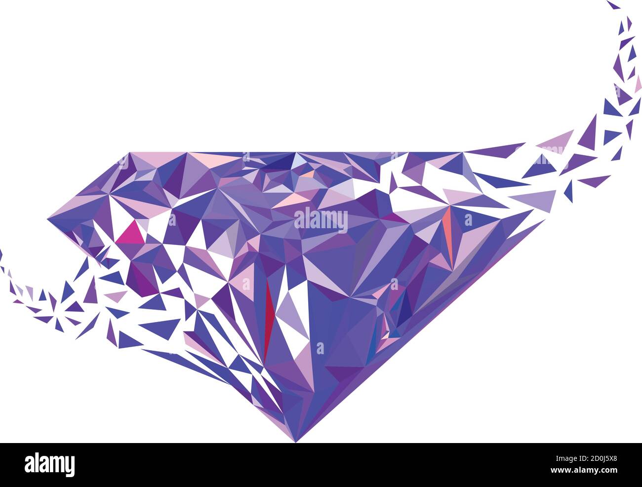 Amethyst crystal purple gemstone Stock Vector Images - Alamy