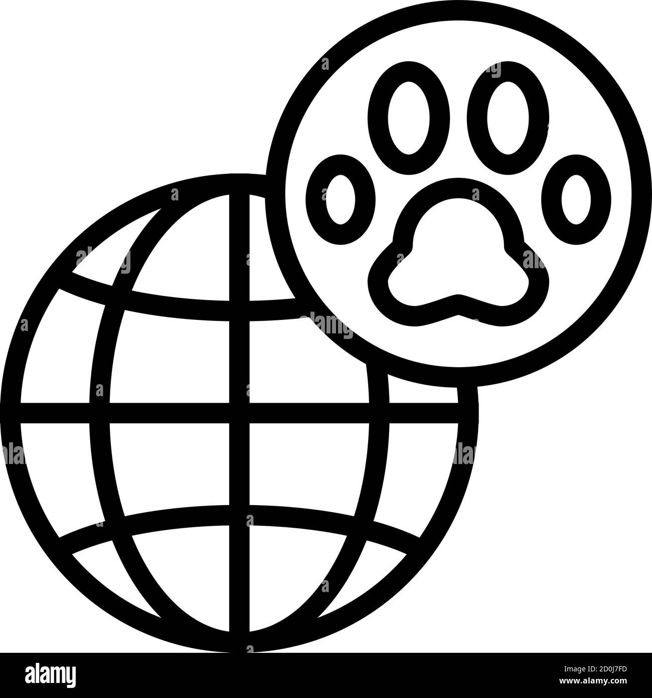 pet world travel line icon vector illustration Stock Vector Image & Art ...