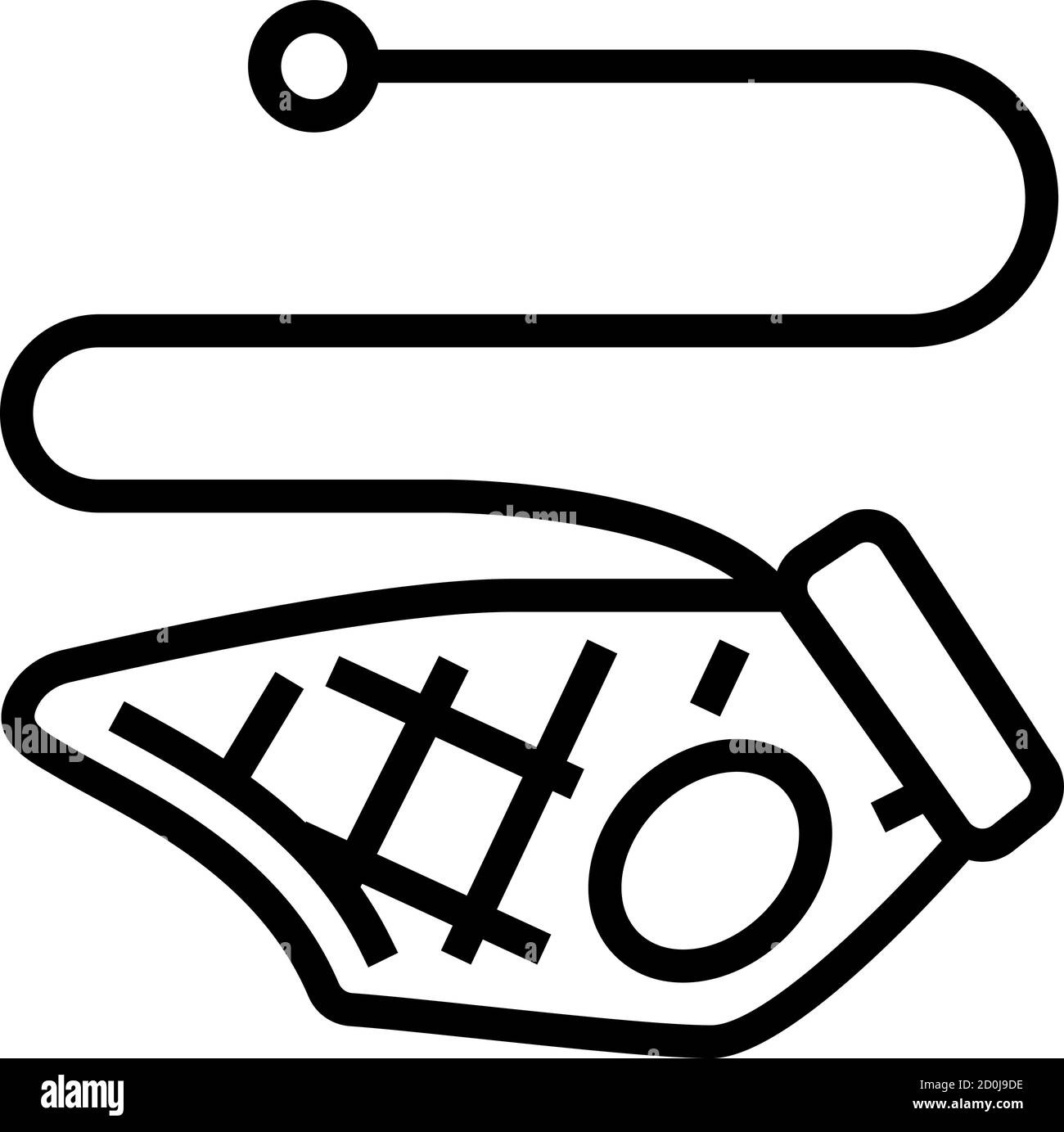 pet leash line icon vector black illustration Stock Vector Image & Art ...