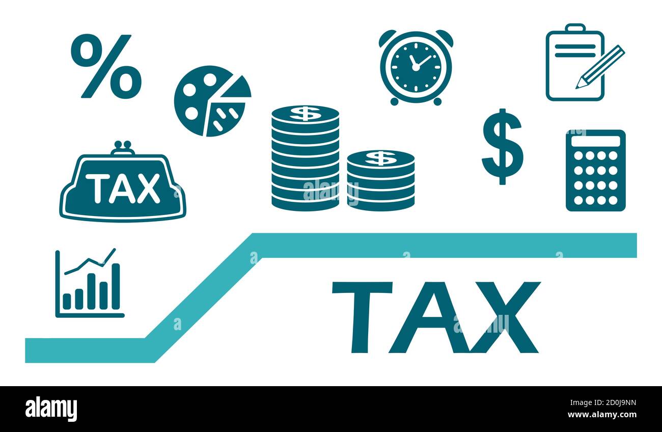 Illustration of a tax concept Stock Photo - Alamy
