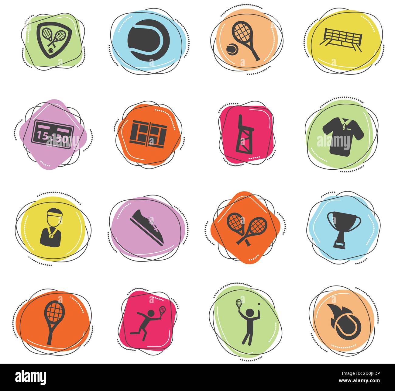 Tennis simply icons Stock Vector Image & Art - Alamy