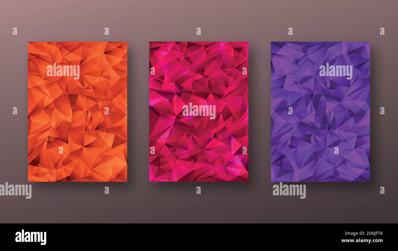 Set of background, geomatric minimal modern pattern A4 size paper ...