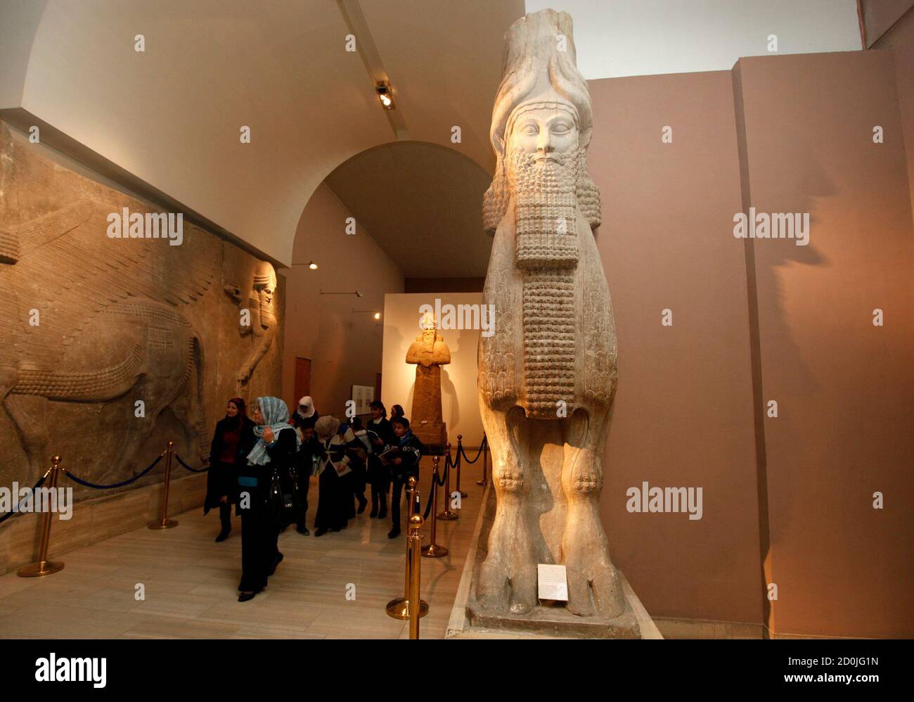 Human headed winged bull hi-res stock photography and images - Alamy