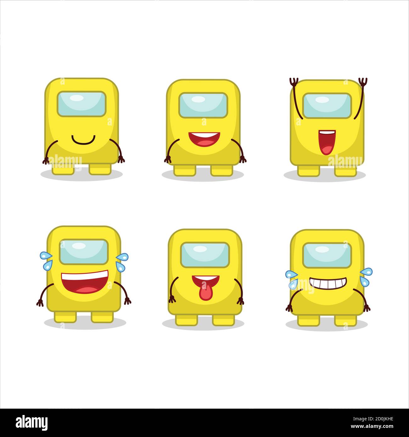 Cartoon character of among us yellow with smile expression Stock Vector ...
