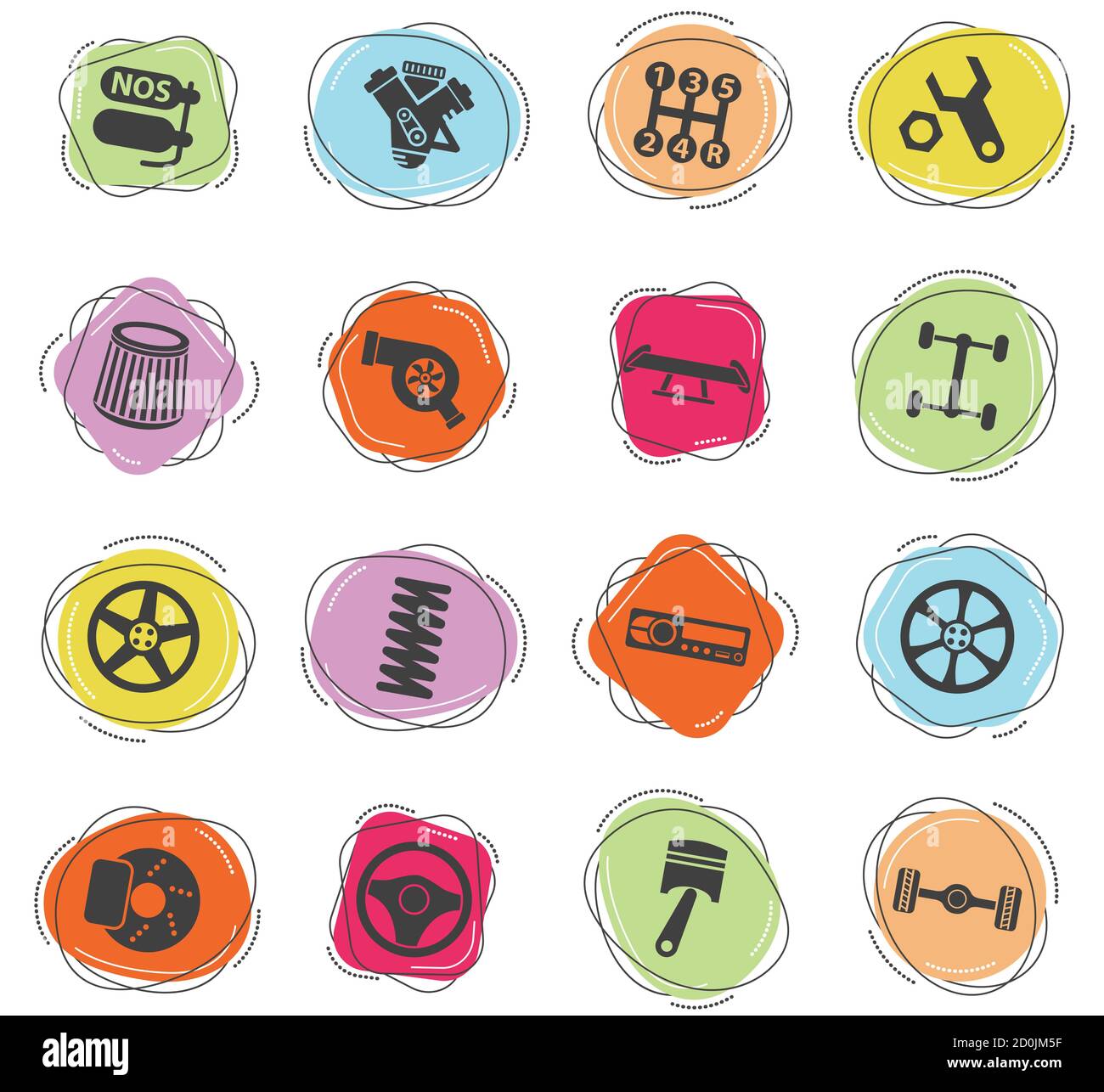 auto tuning icon set Stock Vector Image & Art - Alamy