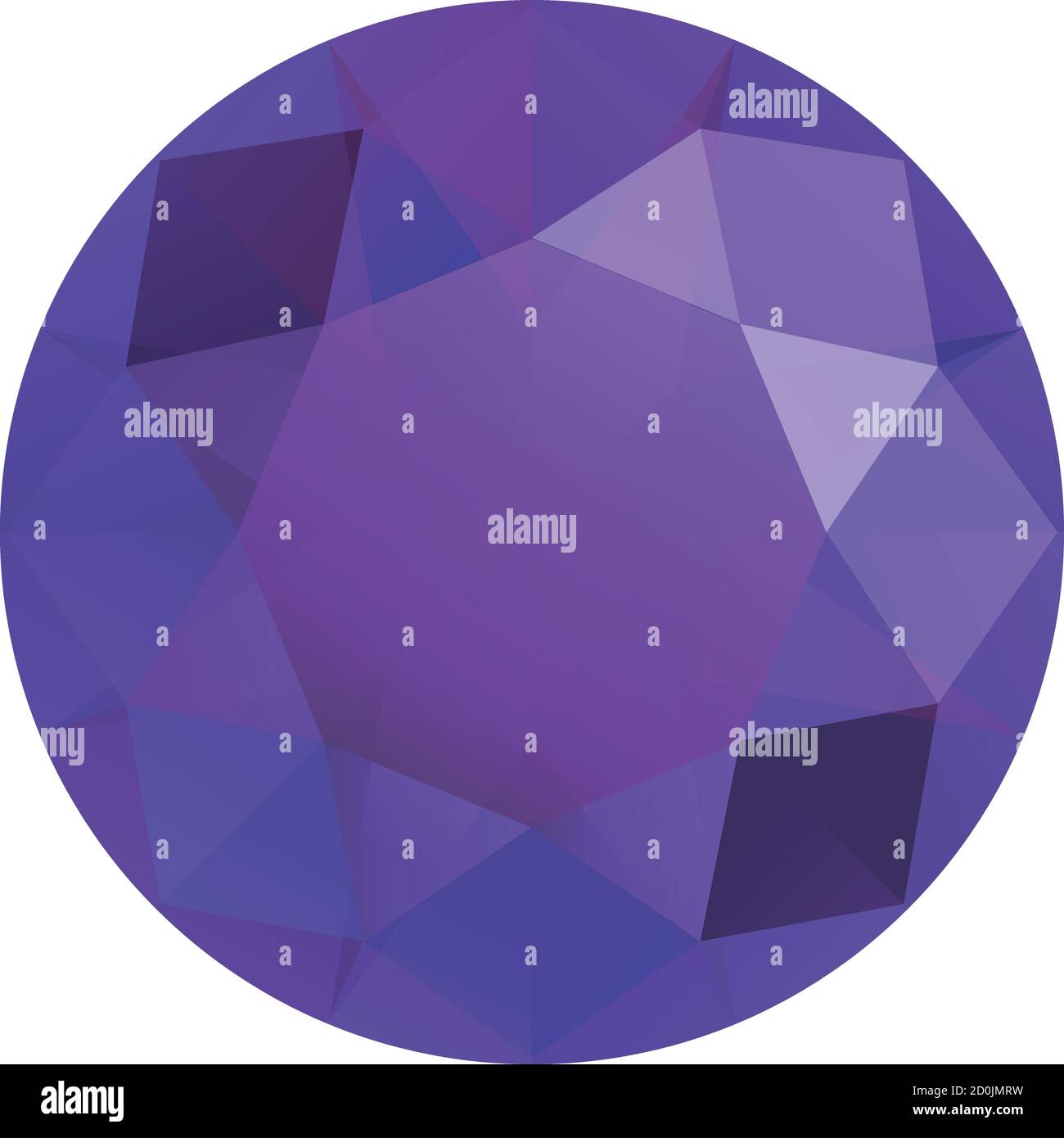 Round cut blue sapphire gemstone Stock Vector Images - Alamy