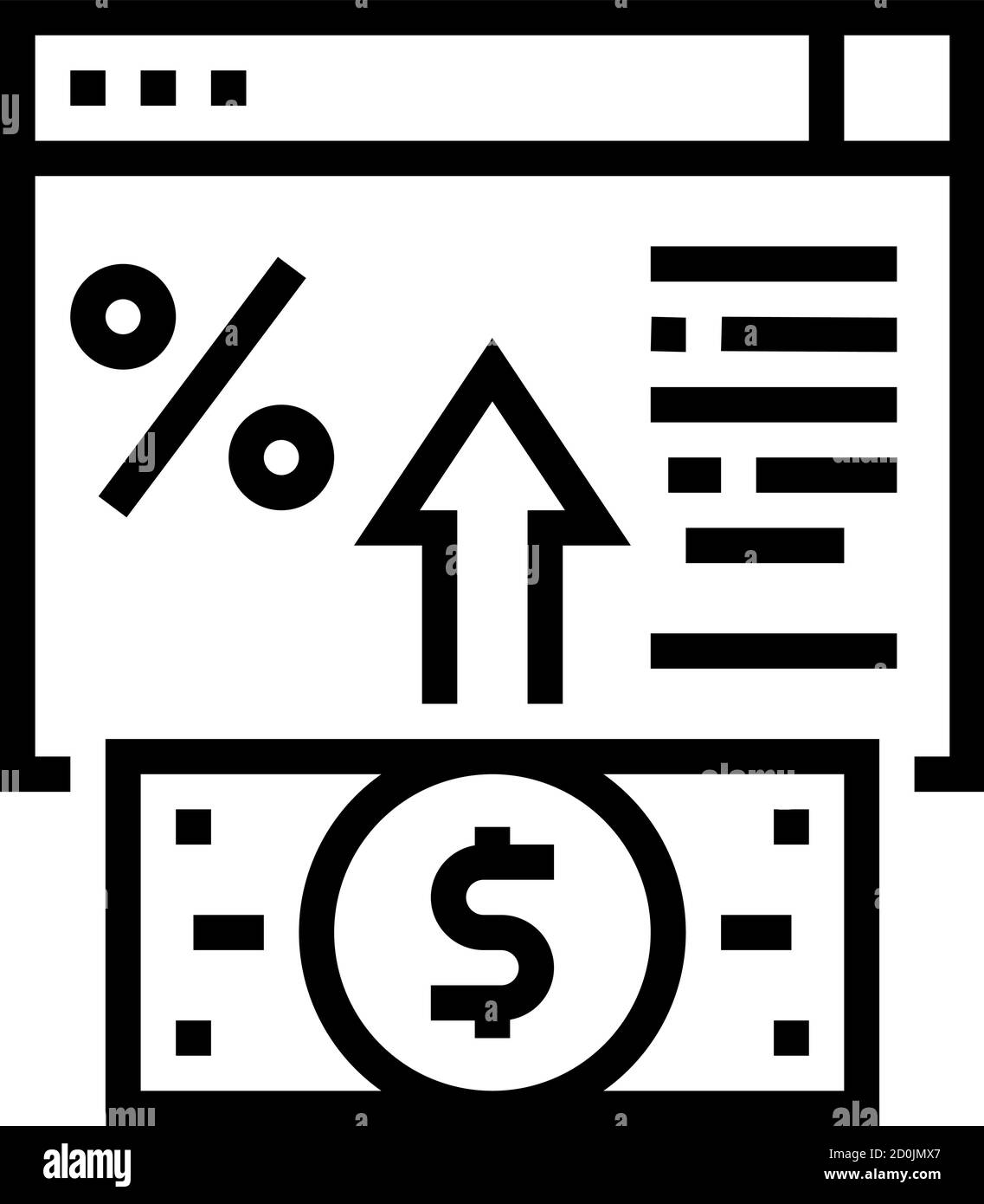 electronic deposit line icon vector black illustration Stock Vector ...