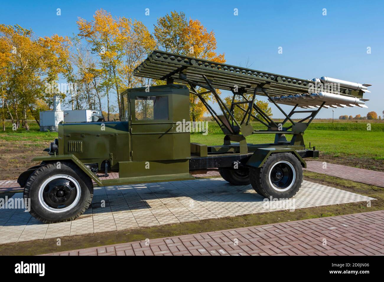 Guards mortar BM-13 "Katyusha" in the Museum of Tanay airfield ...