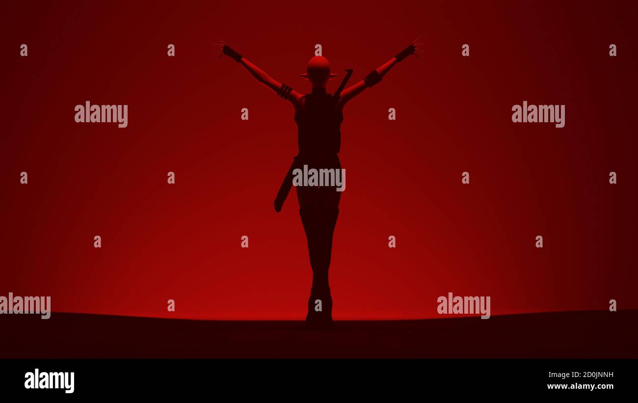 Red eyes creature scary hi-res stock photography and images - Alamy