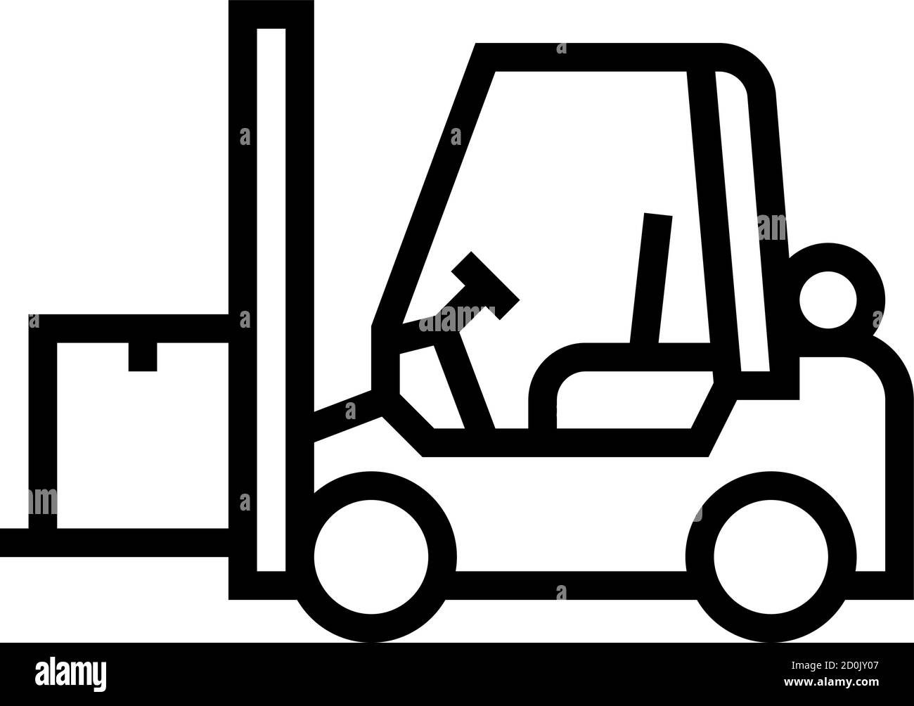 loader cart line icon vector black illustration Stock Vector Image ...