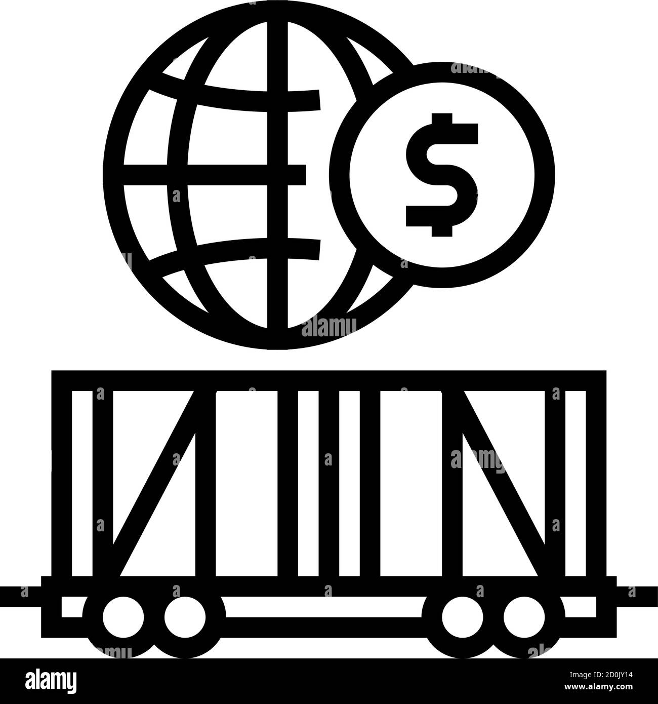 Train location icon outline Cut Out Stock Images & Pictures - Alamy