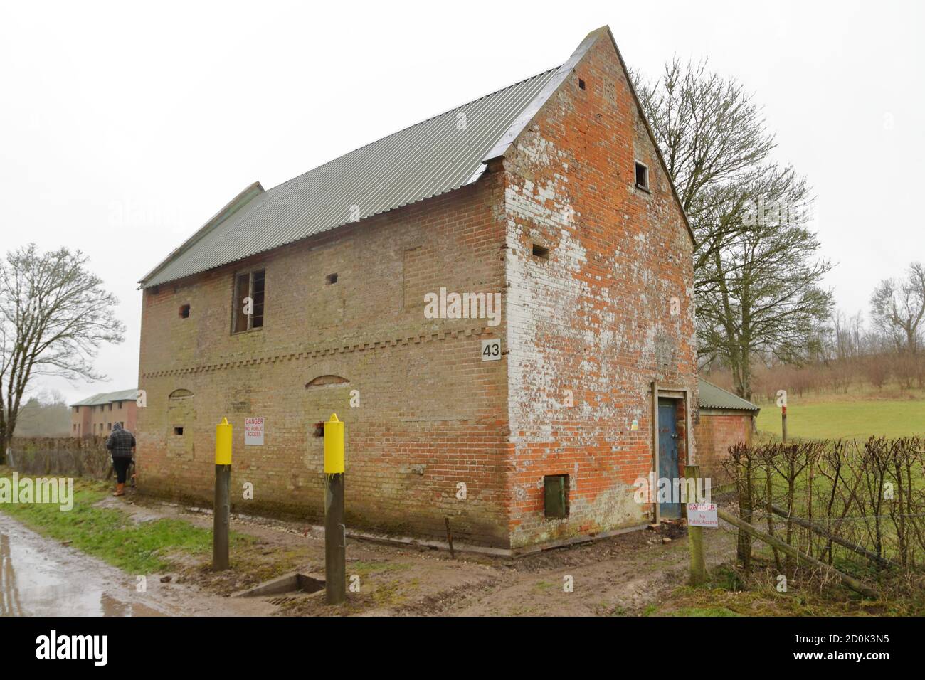 An empty buiding in Imber Village part of the military training ground ...