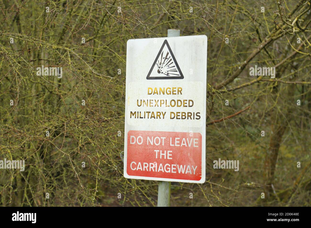 Military training area warning sign hi-res stock photography and images ...