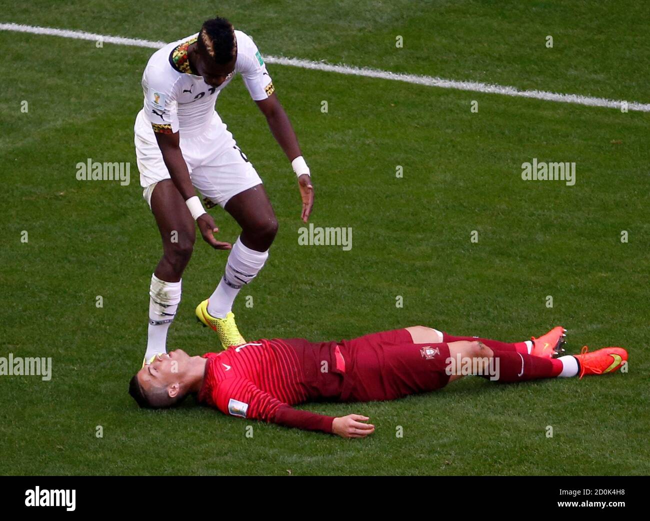 Cristiano ronaldo of portugal john boye of ghana portugal ghana hi-res ...