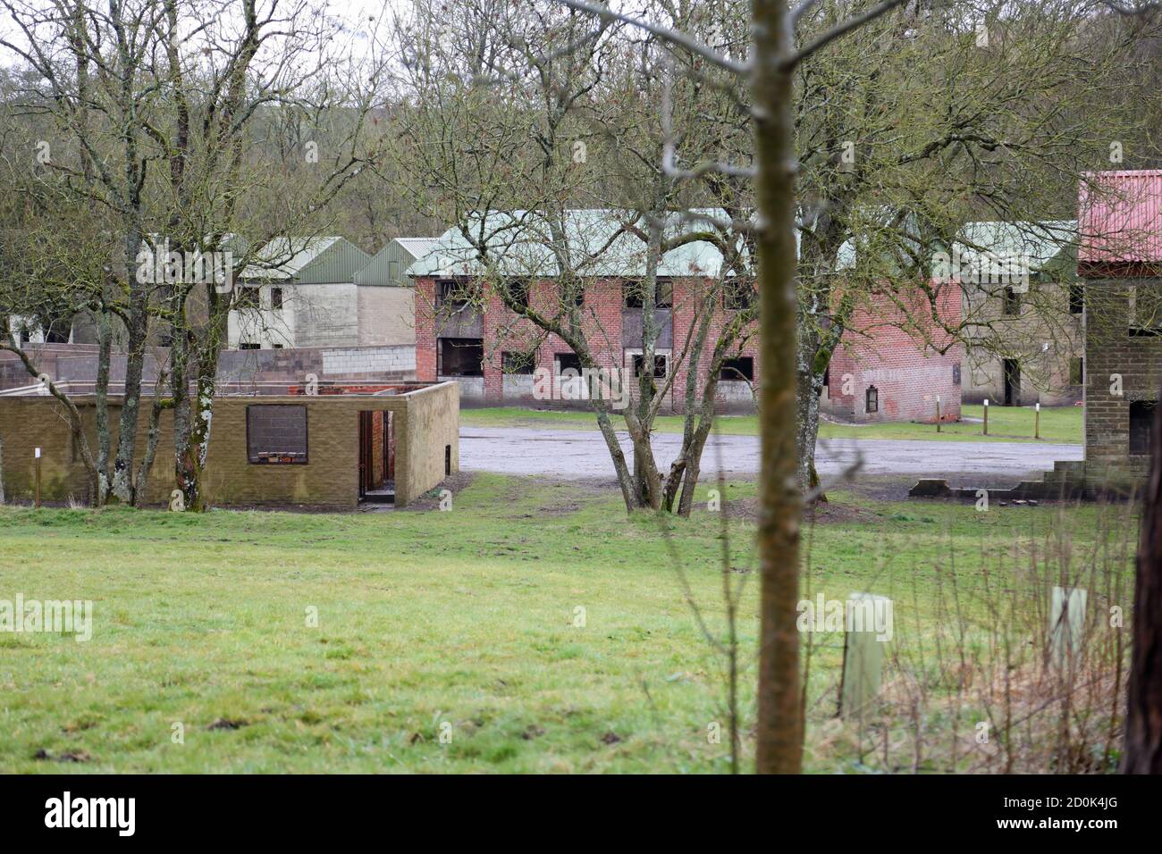 Houses in Imber Village part of the military training ground at ...