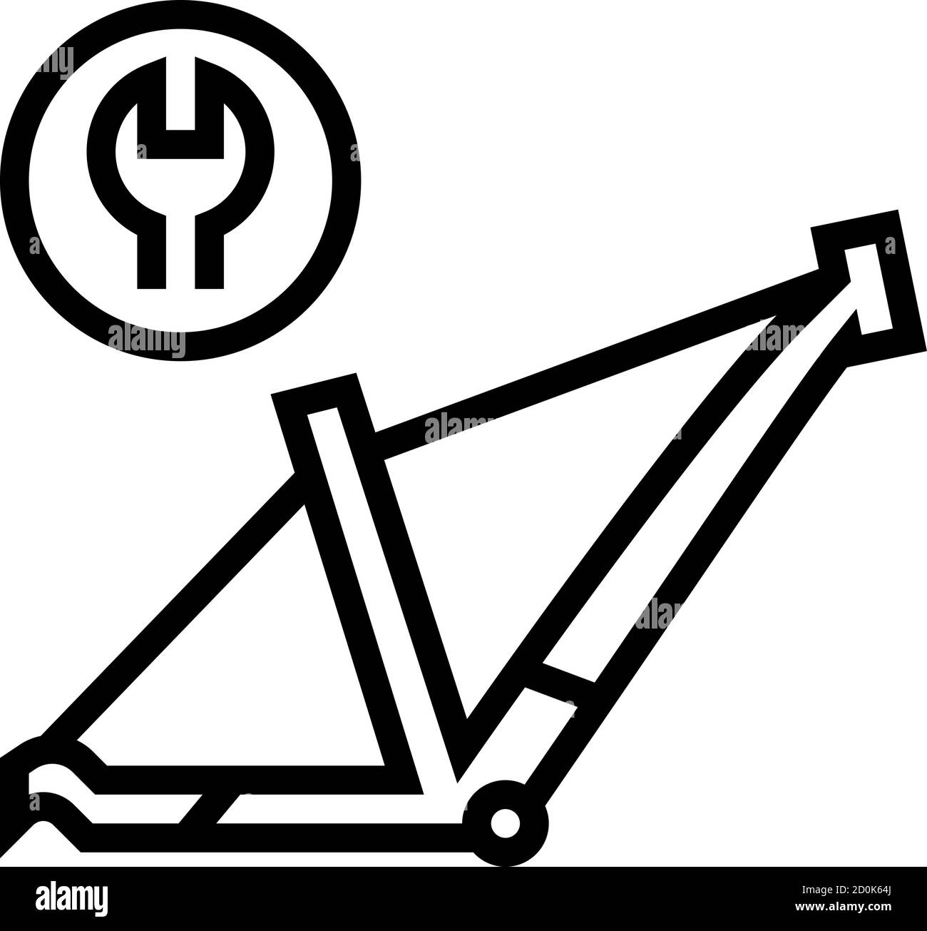 bicycle frame repair line icon vector illustration Stock Vector Image ...