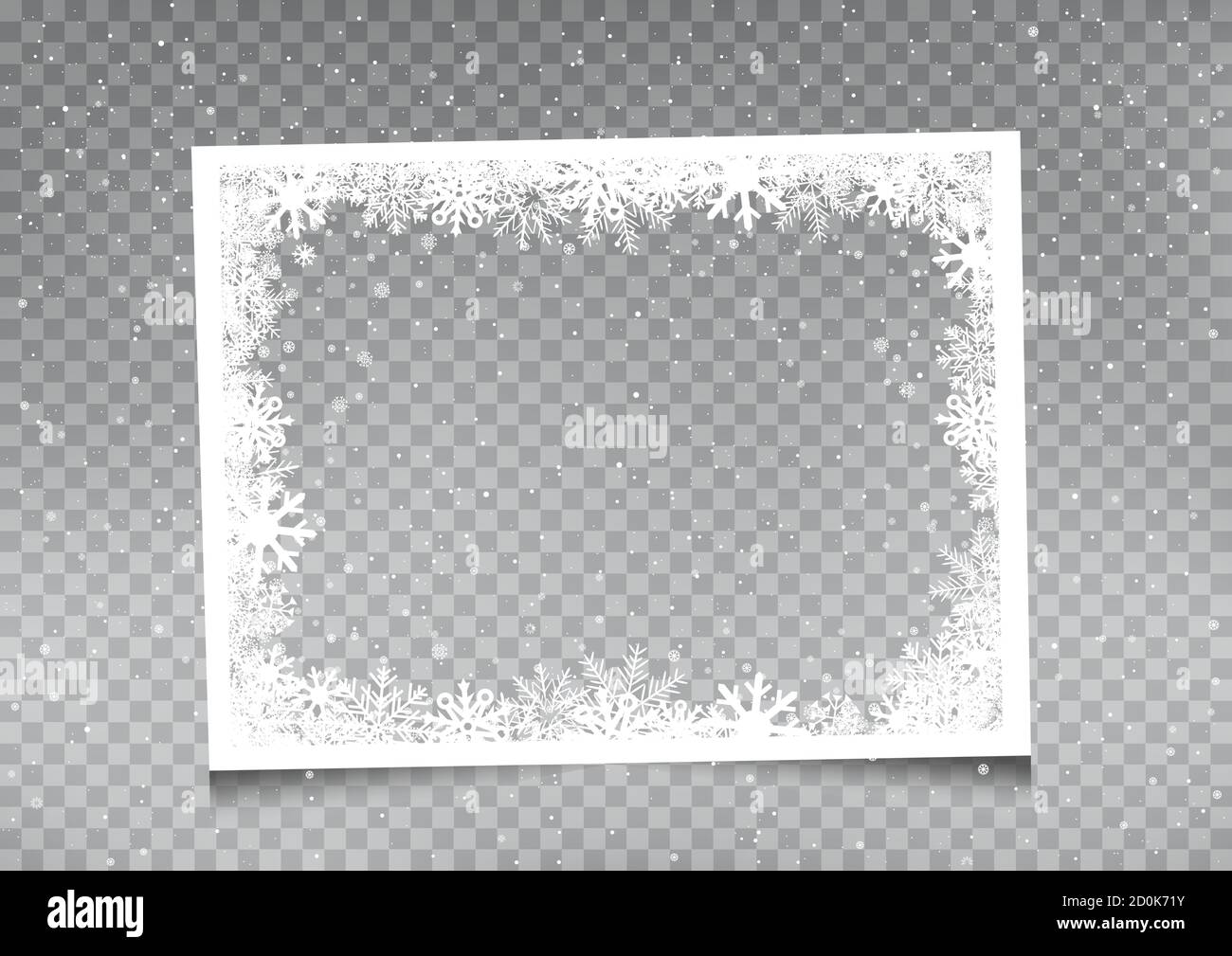 snowy rectangular frame template Stock Vector Image & Art - Alamy