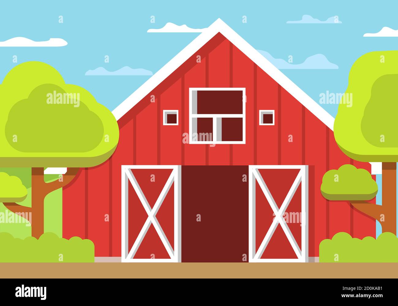 Cartoon barn hi-res stock photography and images - Alamy