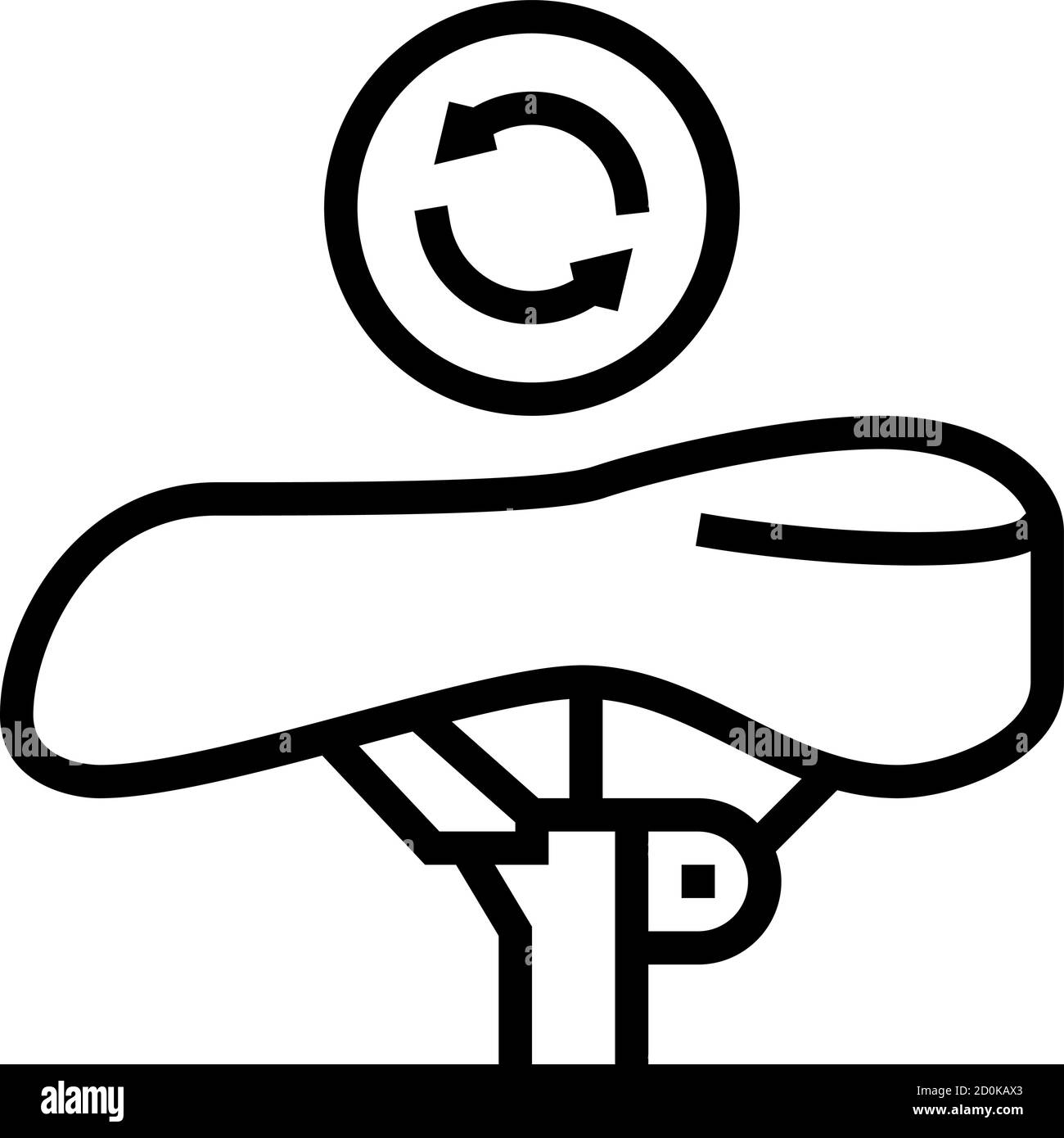 bicycle seat adjustment line icon vector illustration Stock Vector ...