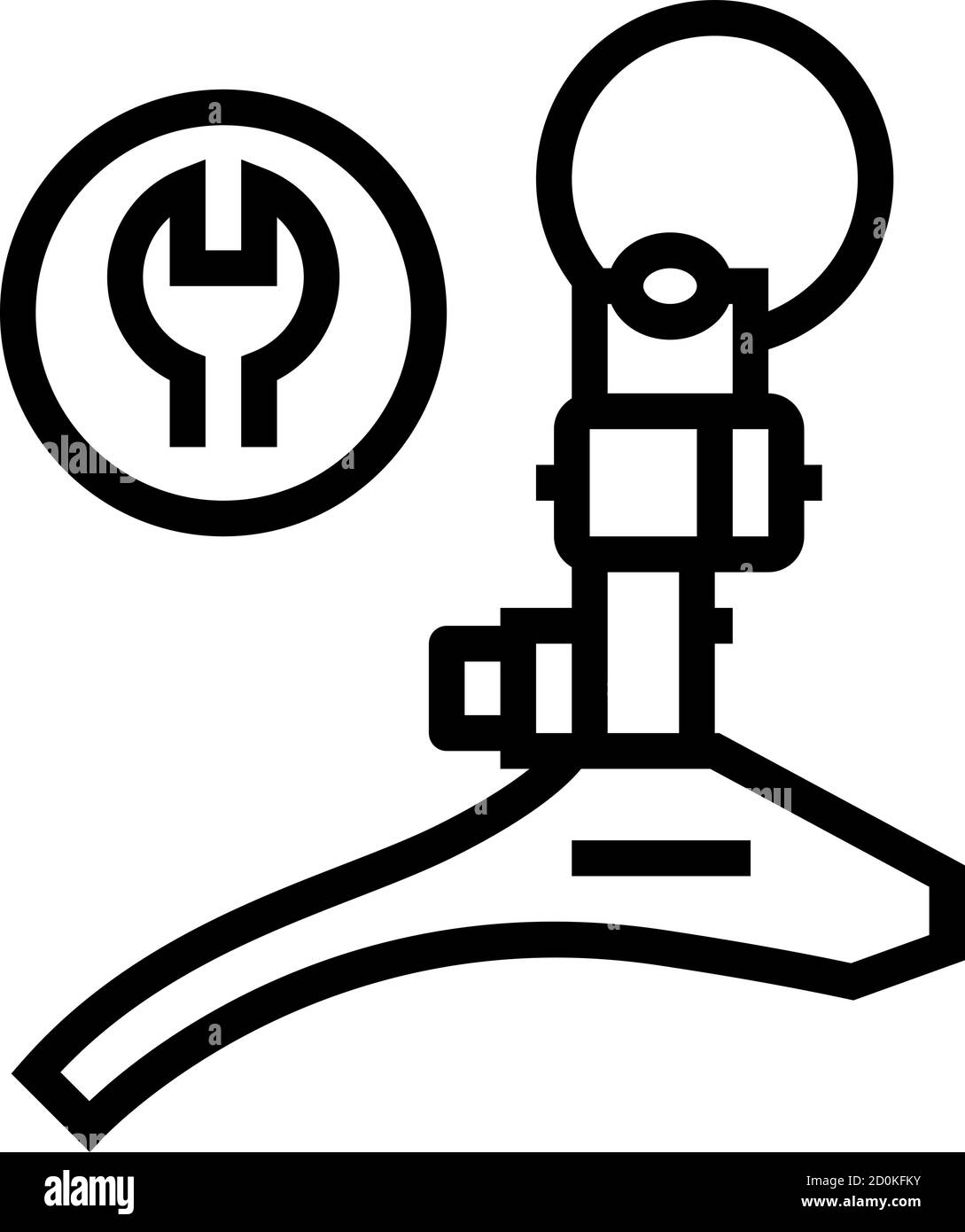 switch front adjustment and replacement line icon vector illustration ...