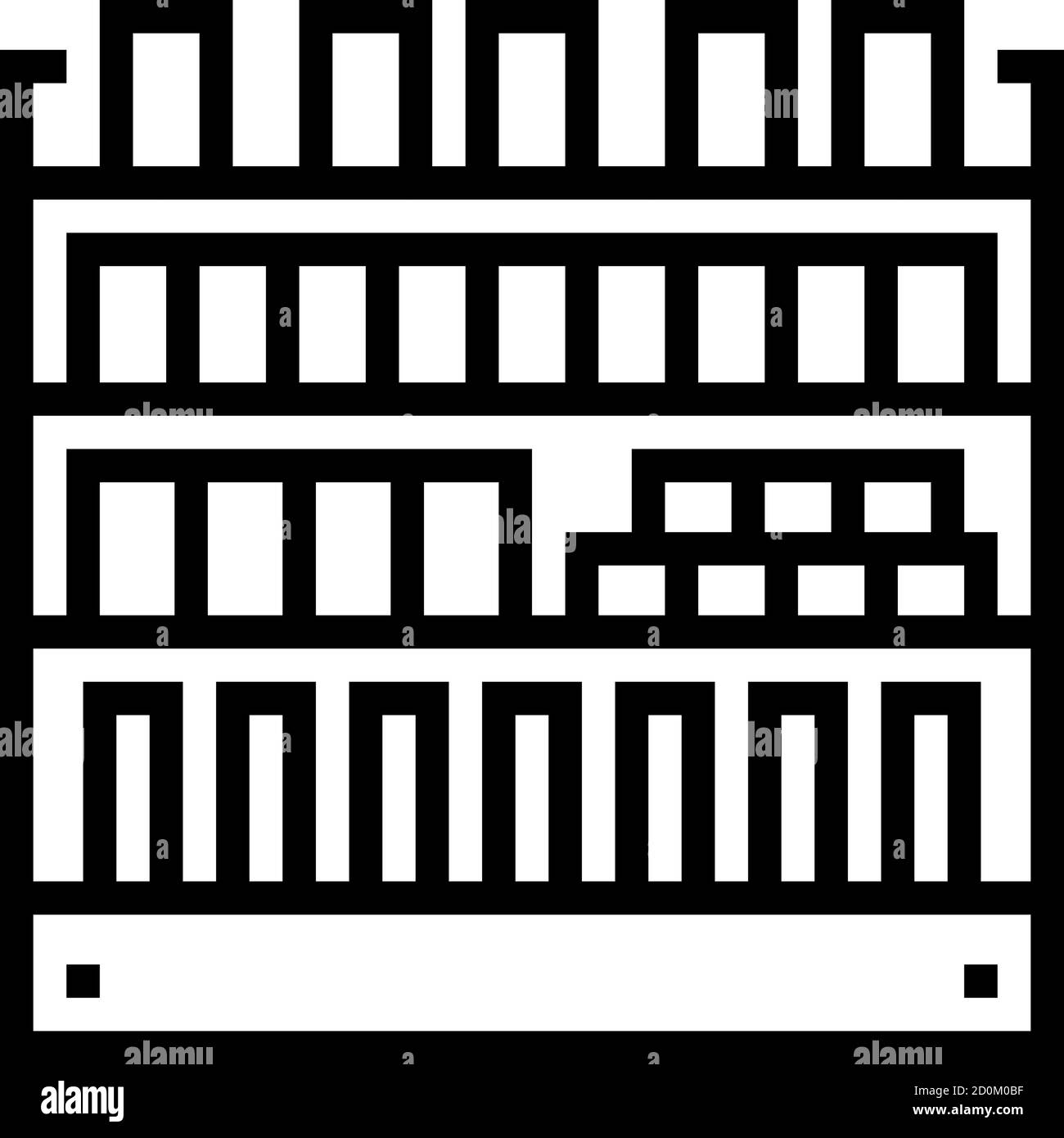 food counter line icon vector black illustration Stock Vector Image ...