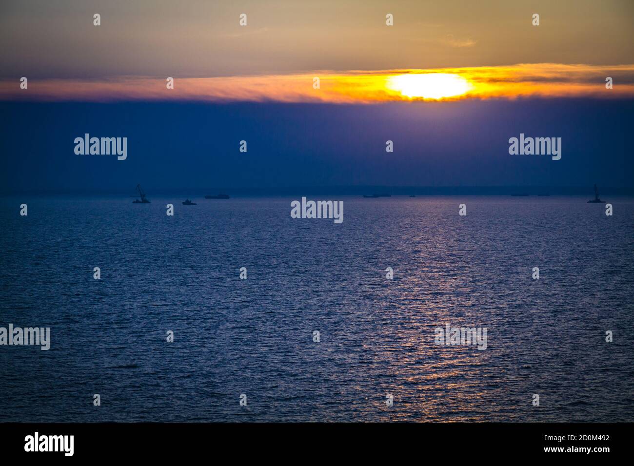 Sunset on the Black sea Stock Photo - Alamy