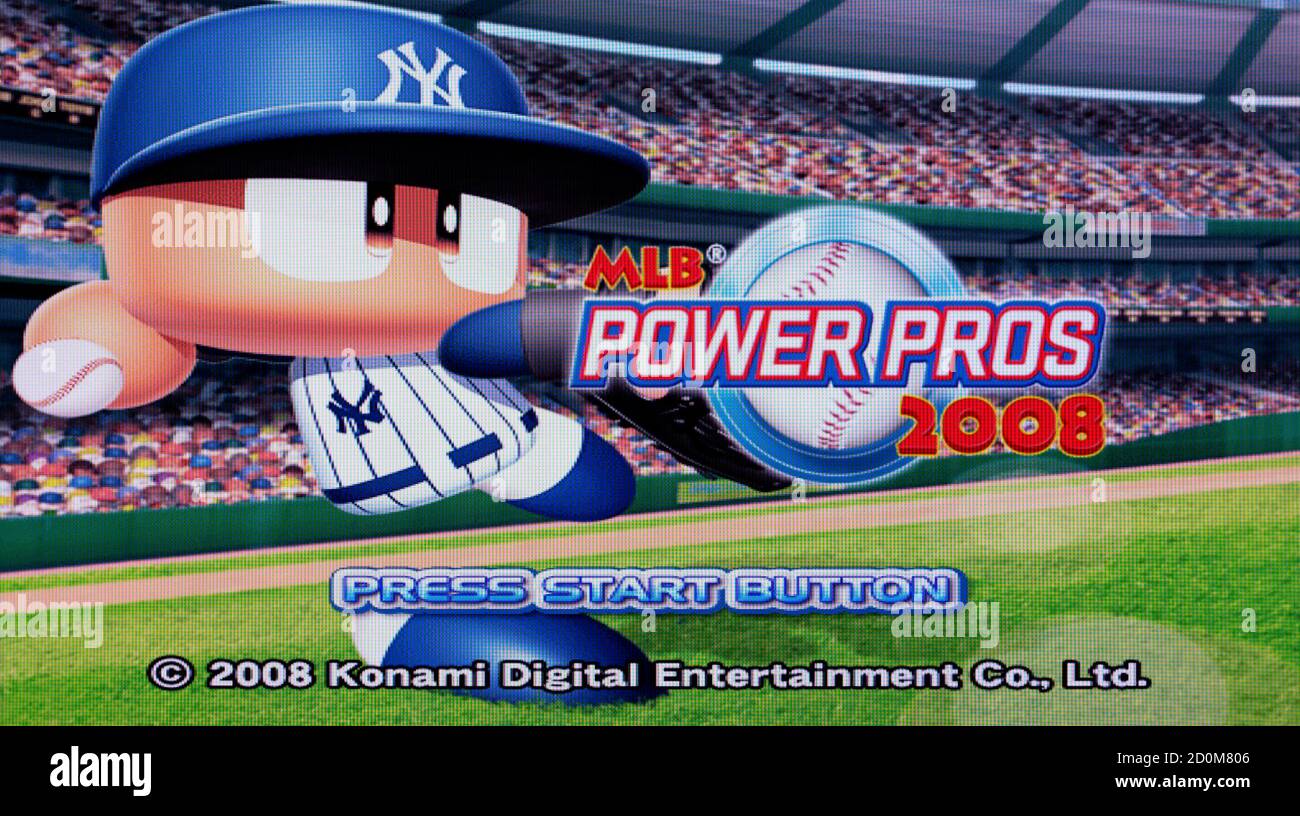 MLB Power Pros 2008 - Sony Playstation 2 PS2 - Editorial use only Stock ...