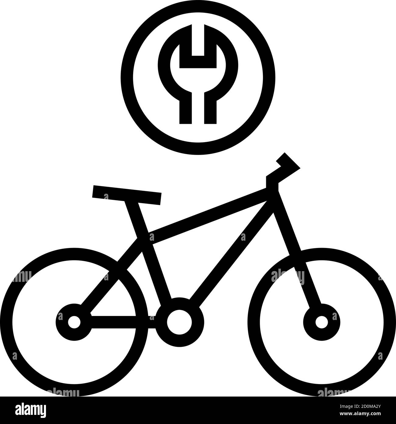 complex bike repair line icon vector illustration Stock Vector Image ...