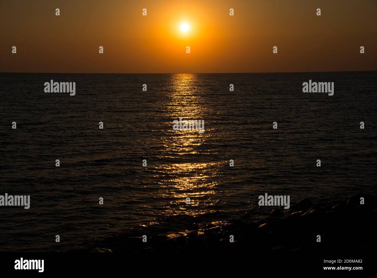 Sunset on the Black sea Stock Photo - Alamy