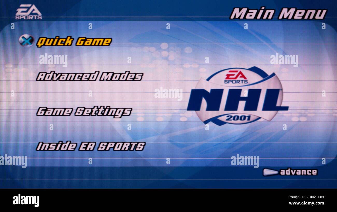 NHL 2001 - Sony Playstation 2 PS2 - Editorial use only Stock Photo - Alamy