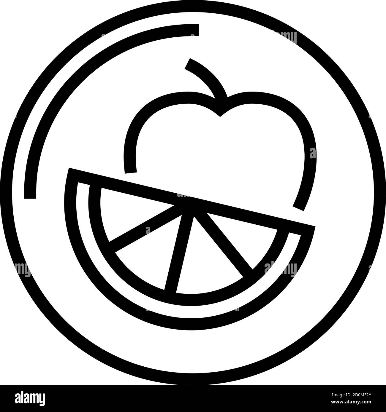 fruits department store line icon vector illustration Stock Vector ...