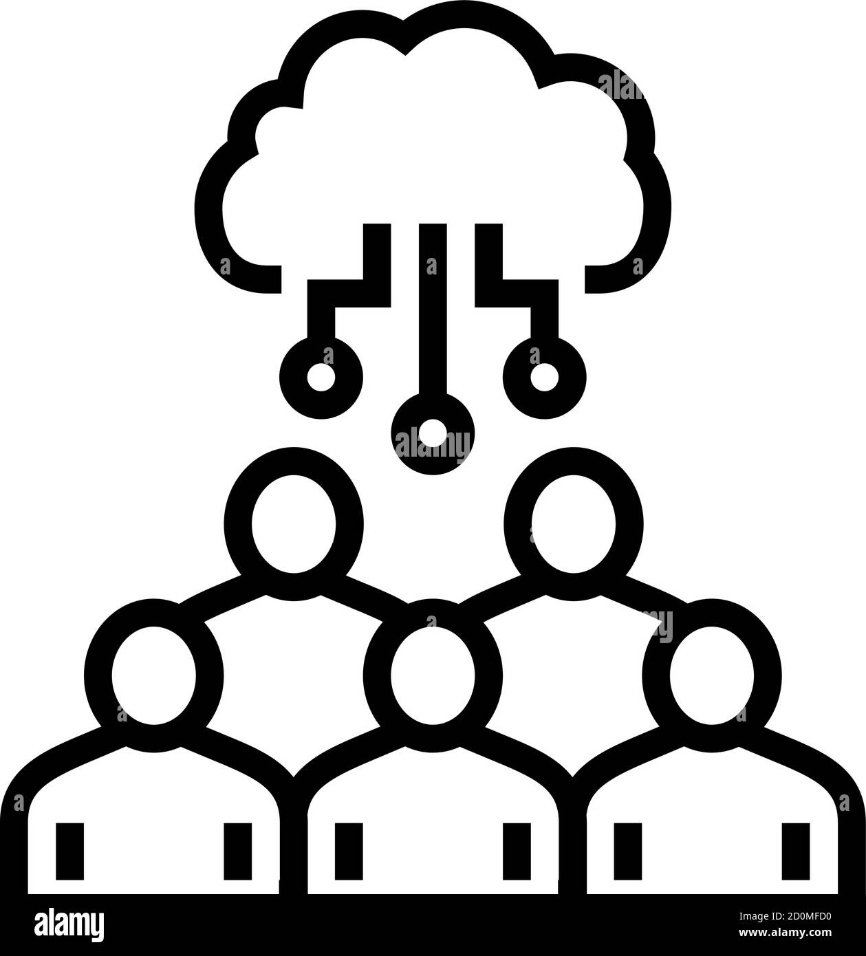 digital technology for conversation line icon vector illustration Stock ...