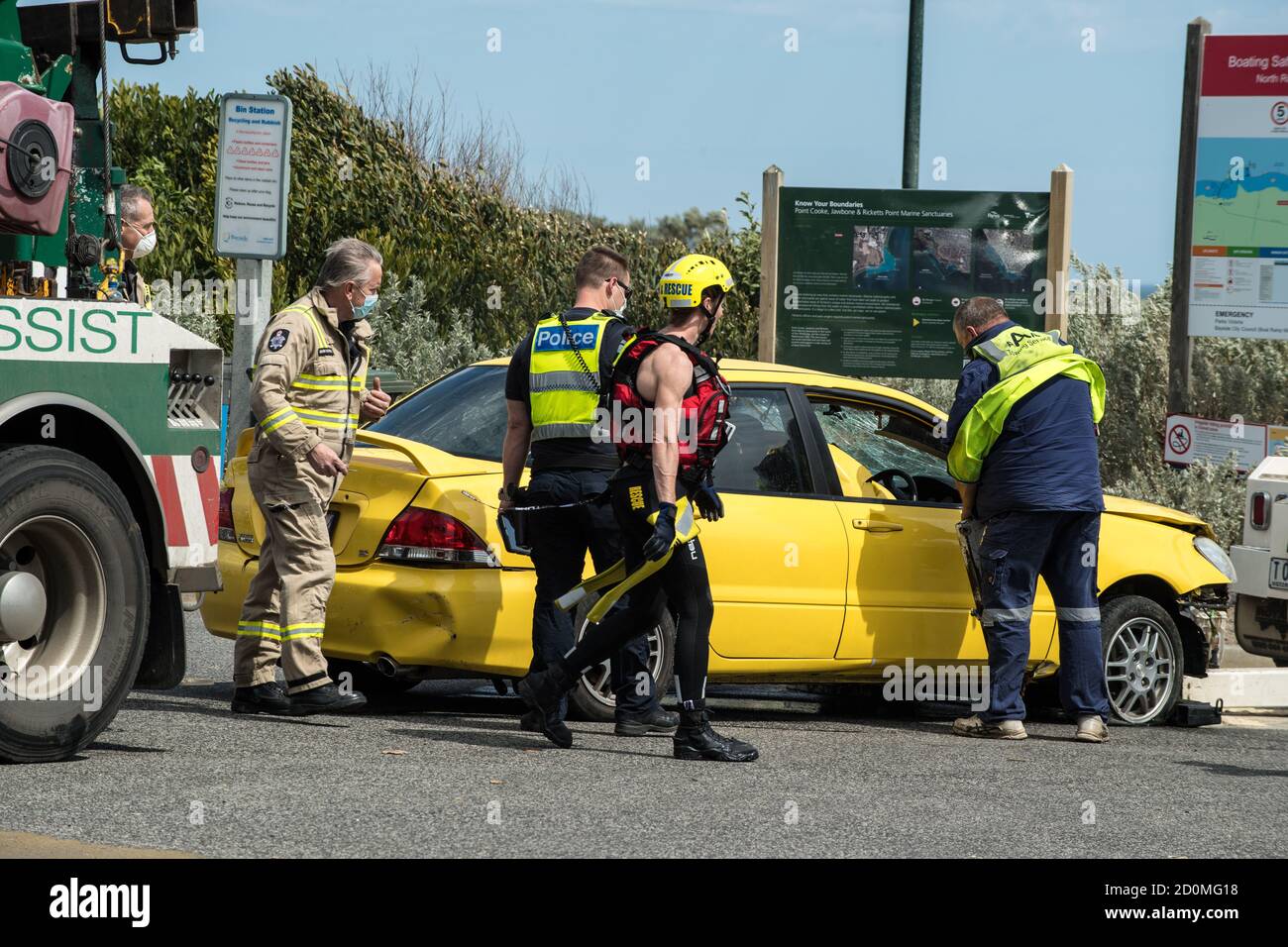 Police vehicle crash melbourne hi-res stock photography and images - Alamy