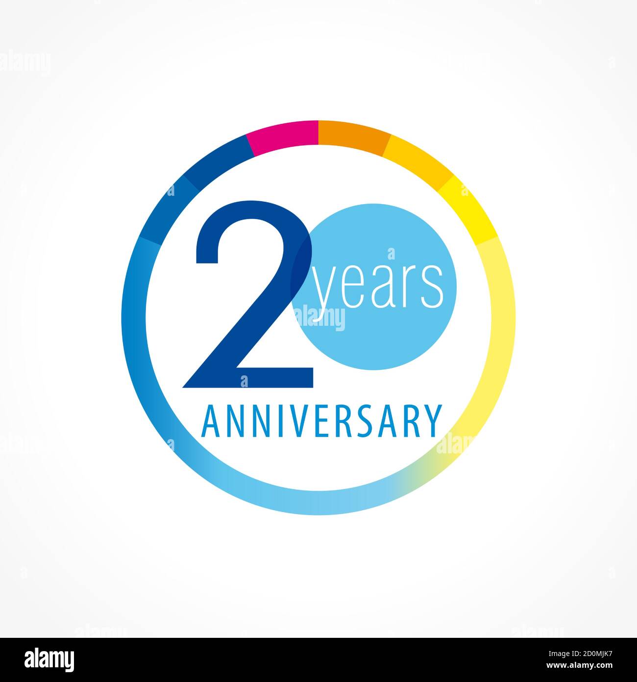 20 years old logotype. Abstract coloured abstract template medal ...