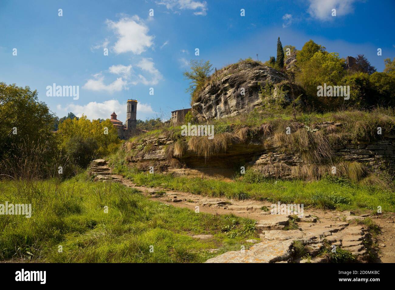 Medieval catalan village Stock Photo - Alamy
