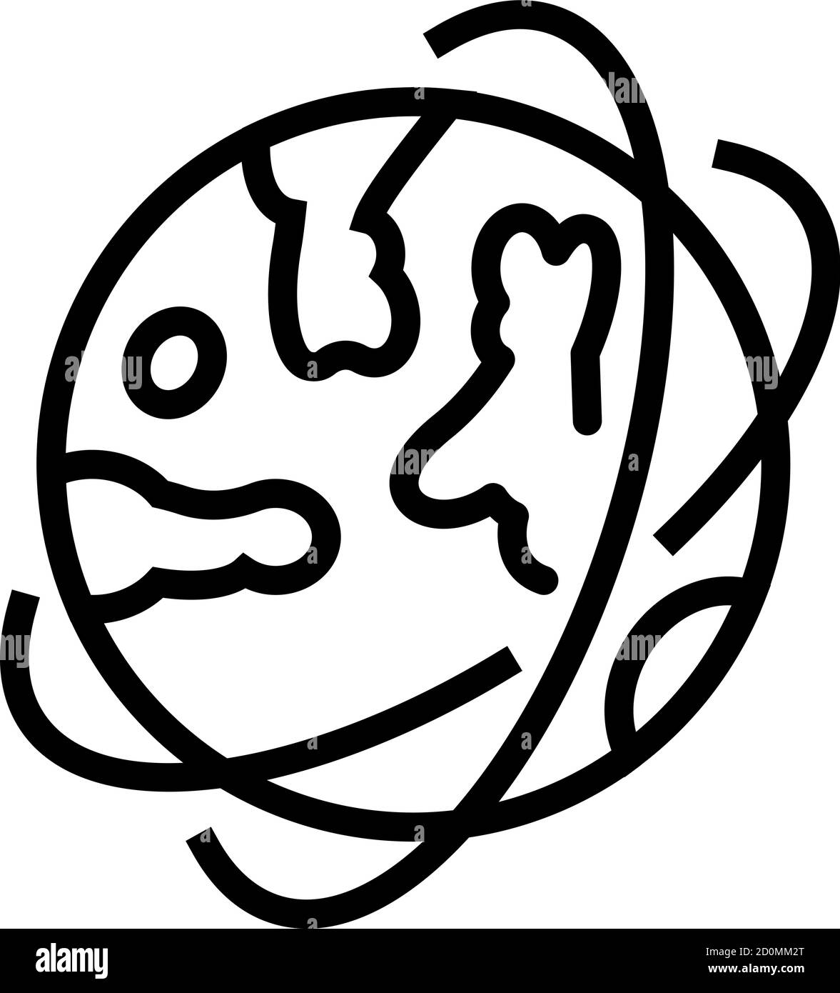 planet orbit line icon vector black illustration Stock Vector Image ...