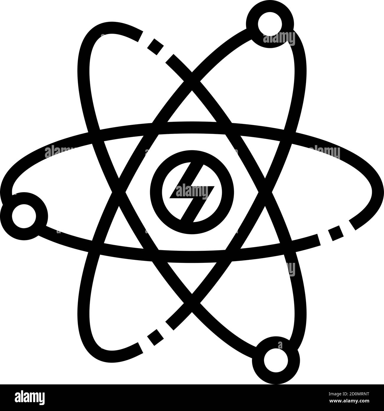 atom nuclear energy line icon vector illustration Stock Vector Image ...