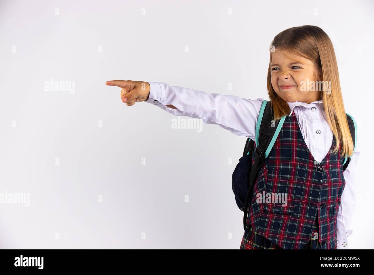 He Offended Me. School girl saying it's him pointing with her finger ...